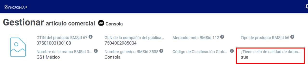 Atributos comprobados por SECODAT – GS1 México